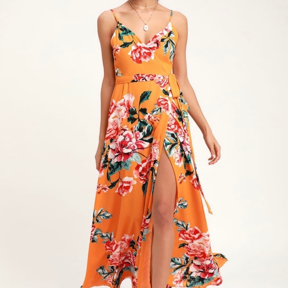 Lulu's | Dresses | Lulus Floral Wrap Dress | Poshmark